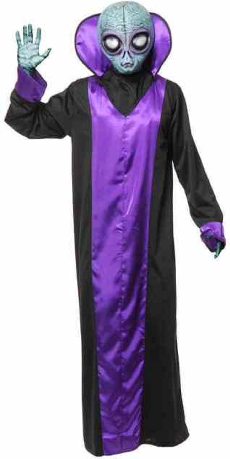 Amazon.com: Purple and Black Space Alien Man Adult Costume Robe ONLY ...