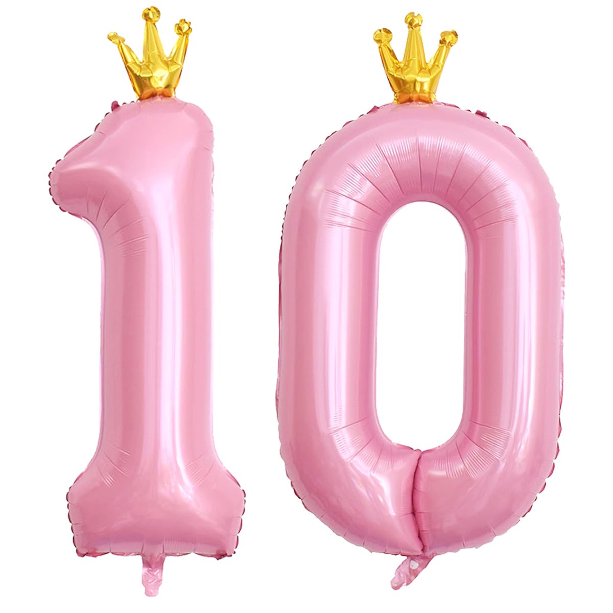 Mua Giant Pink Number 10 Balloon with Crown, 40inch Big Baby Pink Foil ...
