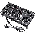 Amazon.com: GDSTIME Dual 120mm 5V USB Fans, 102CFM Big Airflow Fan ...