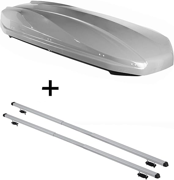 VDP DACHBOX Strike 440 Liter grau + Dachträger Rapid kompatibel mit ...