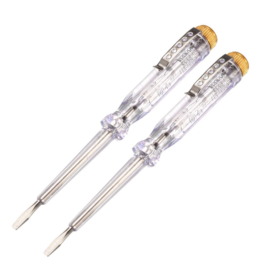 uxcell Tester Screwdriver, Voltage Detector Pen Light Circuit Tester ...