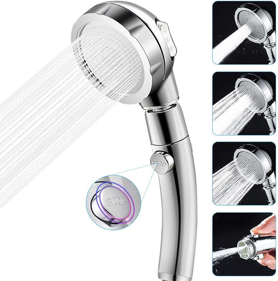 Shower Heads, CestMall 3 Mode High Pressure Handheld Showers Universal ...
