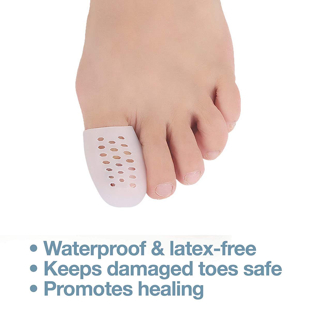 Big Toe Protector, 10PCS Breathable Gel Toe Cap Silicone Toe Cover ...