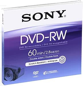 Amazon.com: Sony 8cm Double-Sided DVD-RW with Hangtab - Single : Electronics