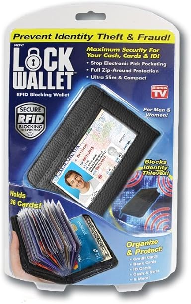 Amazon.com: Lock Wallet - RFID Blocking Wallet for Men and Women ...