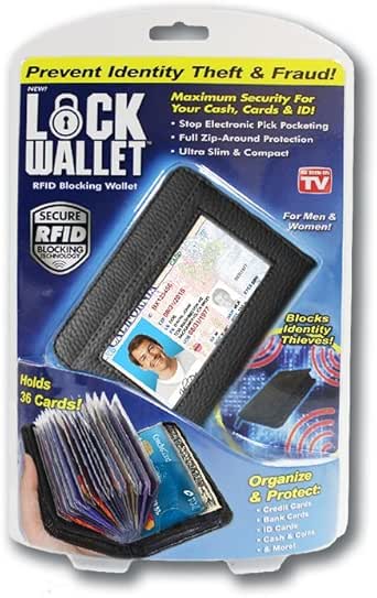 Amazon.com: Lock Wallet - RFID Blocking Wallet for Men and Women ...