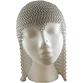 Amazon.com: aluminum chainmail head hood Butted chainmail head scarf ...