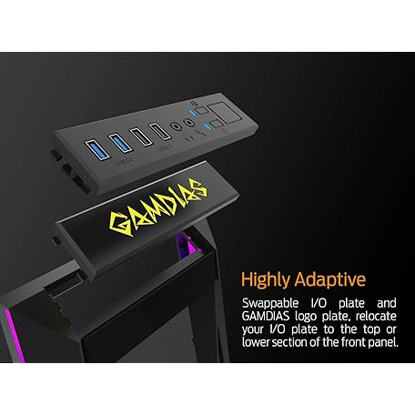 Mua GAMDIAS RGB Gaming Computer Case with 3 x 120mm RGB PC Fans Pre ...