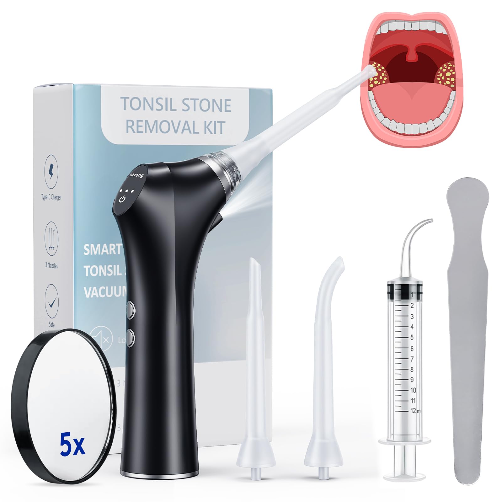 Mua Electronic Tonsil Stone Vacuum - Electric Tonsil Stone Remover Kit ...