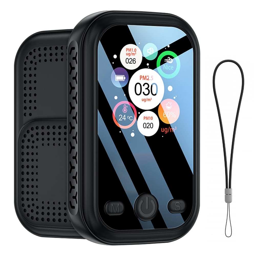 Mini PM2.5 Detector, 5-in-1 Portable Air Quality Monitor Indoor ...