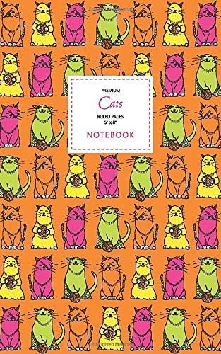 Cats Notebook - Ruled Pages - 5x8 - Premium Orange: Amazon.co.uk: Quick ...