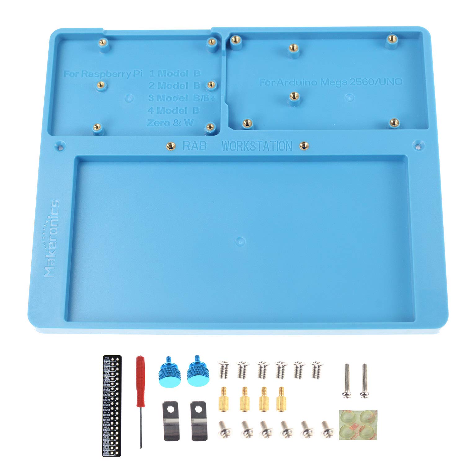 Mua 7 in 1 Blue RAB Holder for Raspberry Pi | Arduino | Solderless Breadboard, Base Plate with ...