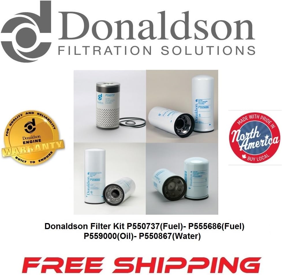 Amazon.com: Donaldson Filter Kit P550737(Fuel)- P555686(Fuel)- P559000 ...