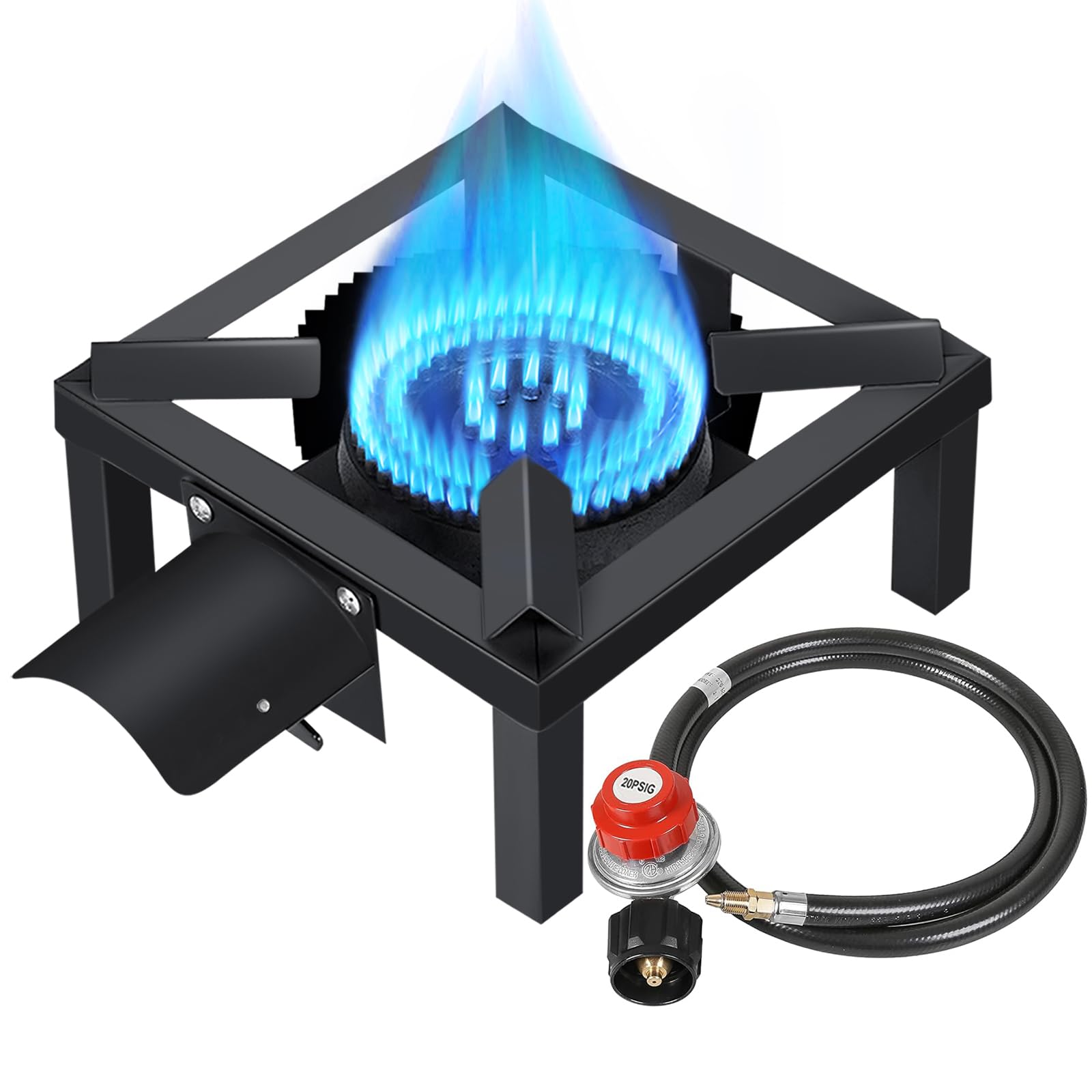 BESTFIRE Propane Burner,100,000 BTUs High Pressure Single Propane Stove ...