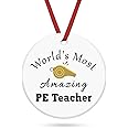 Amazon.com: Physical Education Teacher Gift Ceramic Ornament ...
