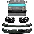 Amazon.com: New Front Bumper Primed Steel + Upper Cover Textured ...