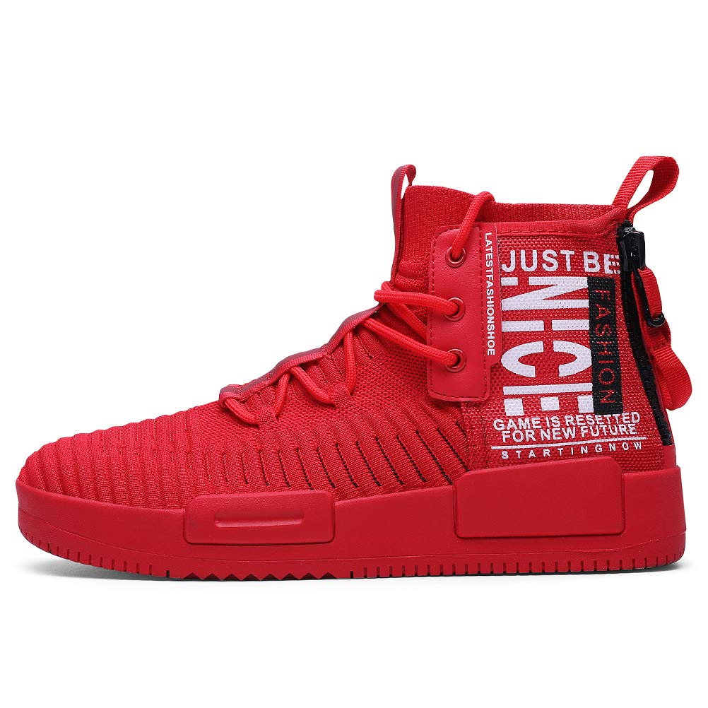 RUNMAXX Mens Fashion Walking Lace Up High Top Shoes Stylish Running ...