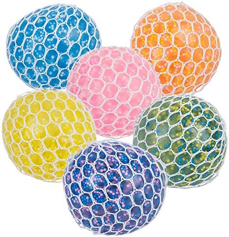 Mozlly Multi-Colored Mesh Balls Squeezy Bead Soft & Gooey Stress ...