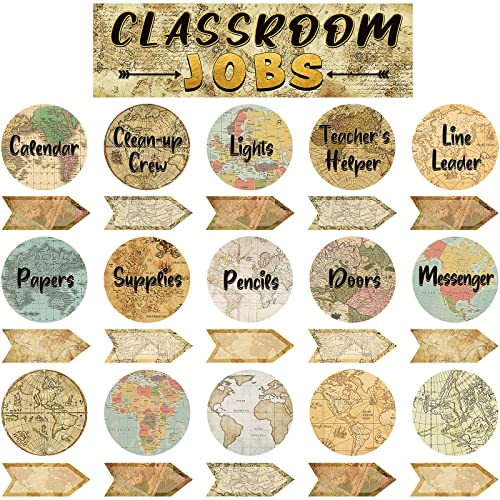Travel The Map Classroom Jobs Bulletin Board Set Classroom Helpers ...