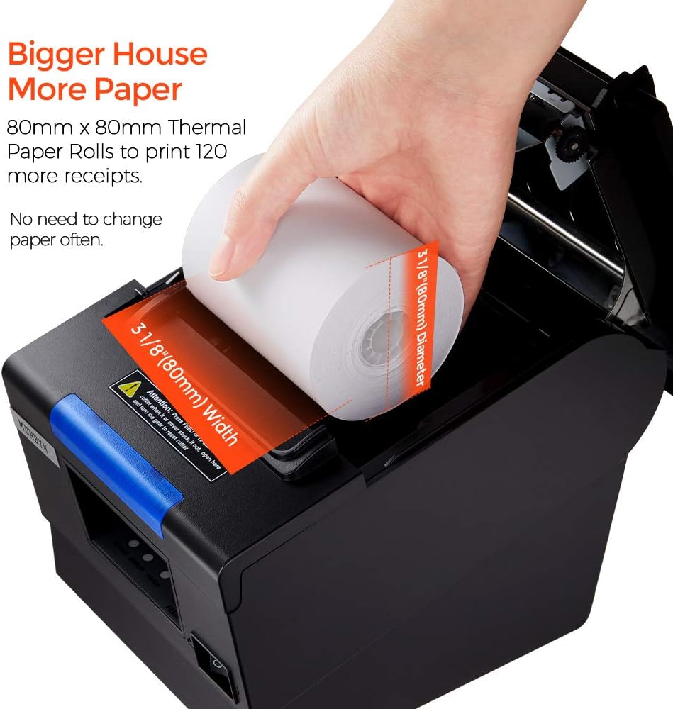 [DIP Printer] 80mm High Speed Printing DIP Function Thermal Receipt POS ...