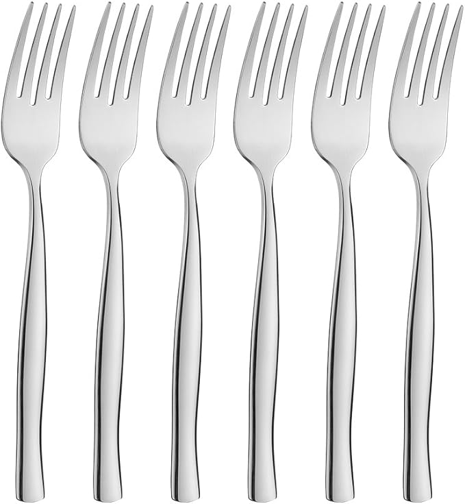 icxox Fourchette de Table, Lot de 6 Pièces, 20,7cm, Acier INOX 18/10 ...