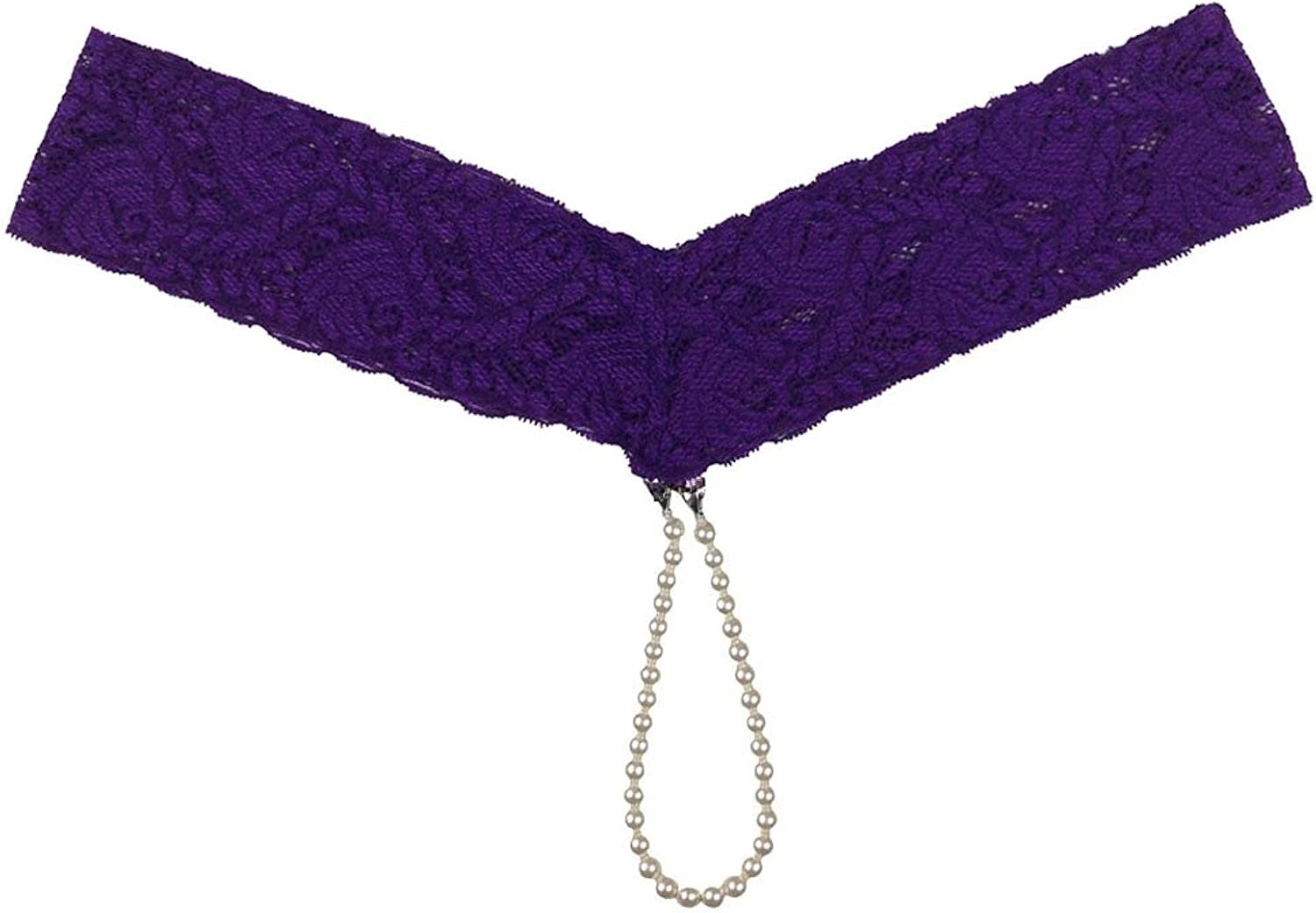Amazon.com: Deargirl Sexy Lace Creations Pearl G-String (Deep Purple ...