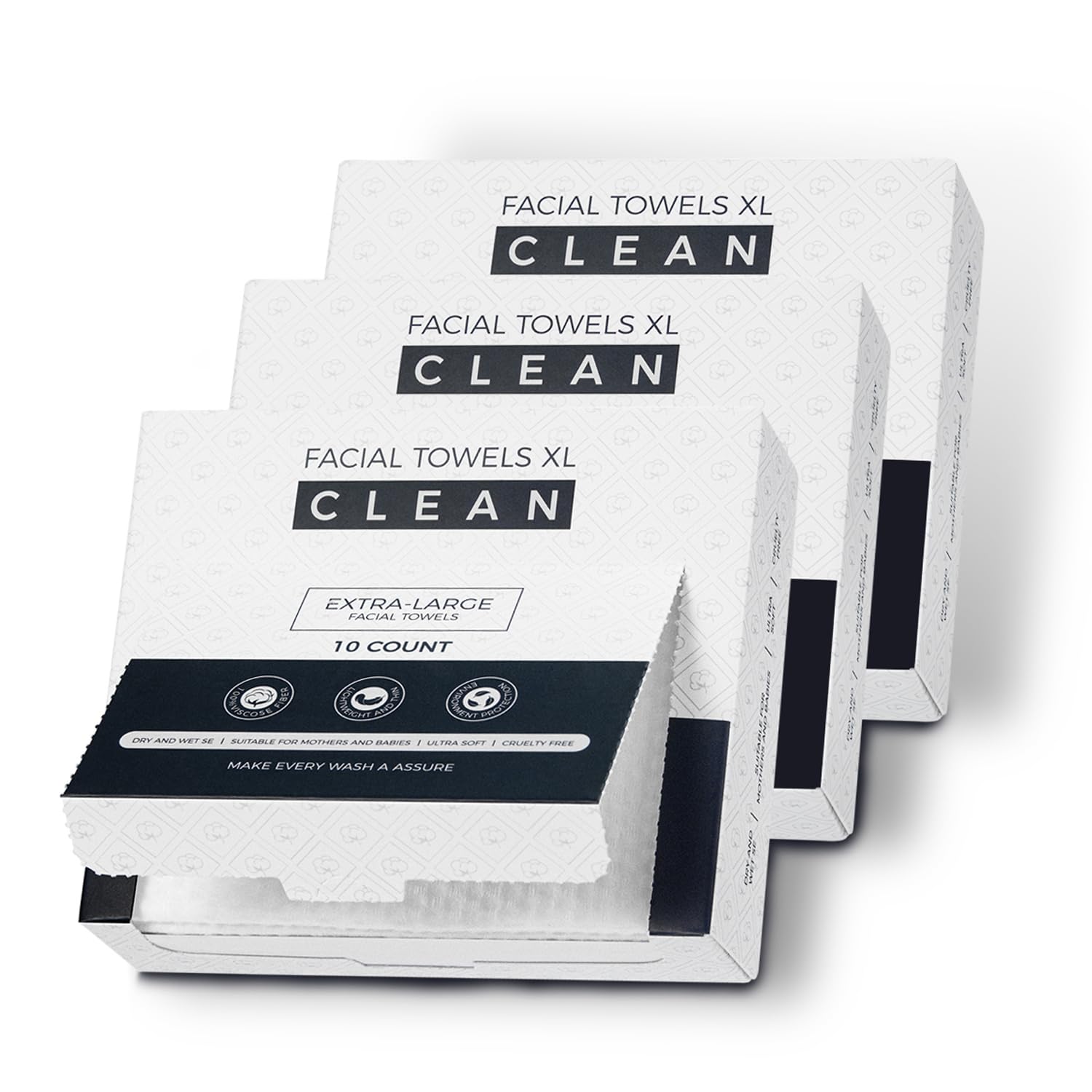 Disposable Face Towels XL,7.9" x 9.4" Large Face Towelettes Disposable ...