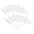 Amazon.com : 12 Pack White Pennant Flags Small Mini Hand Held Solid ...
