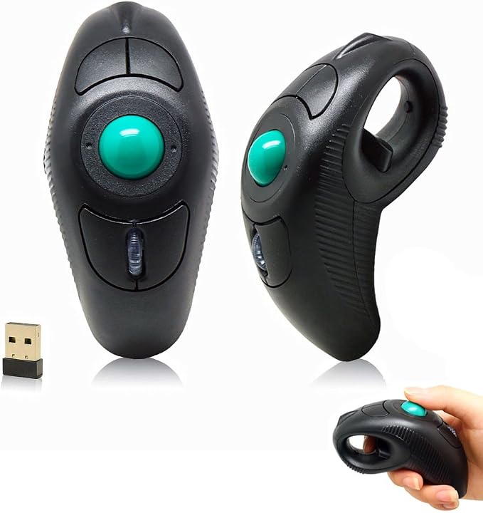 Eximtrade Mini Wireless USB Portable Handheld Finger Ring Trackball ...