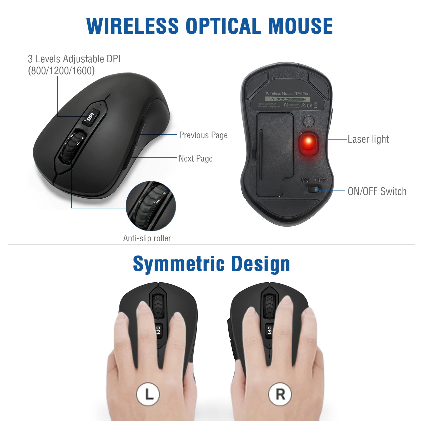 Mua Wireless Keyboard and Mouse Combo, EDJO 2.4G Full-Sized Ergonomic ...