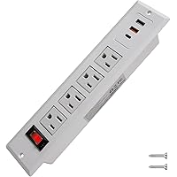Recessed Desk Power Bar with USB Ports Mountable Desktop Outlet Counter ...