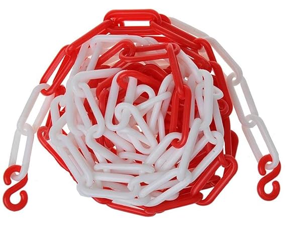 Plastic Warning Chain Red and White 5 m: Amazon.co.uk: DIY & Tools