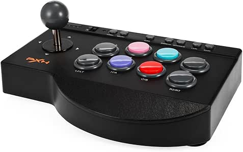 Amazon.com: Arcade Fight Stick, USB Wired Fighting Joystick Game ...