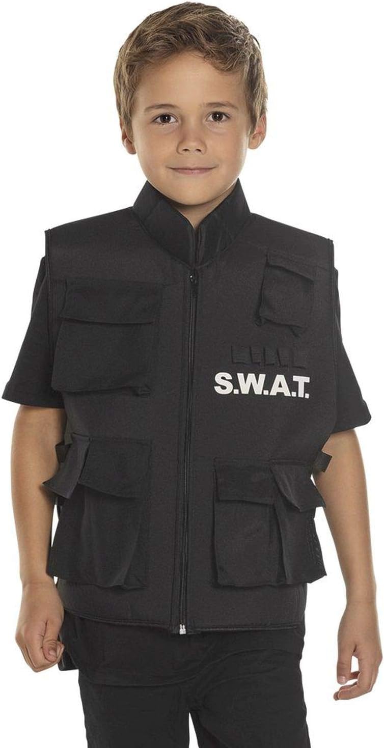 Boland 00488 SWAT Vest for Children, Black, 5-10 Years: Amazon.co.uk ...