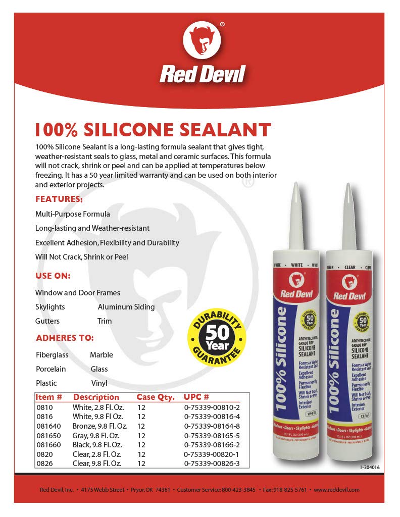 Mua Red Devil 0810 100% Silicone Architectural Grade RTV Sealant, A ...