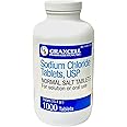 Amazon.com: Sodium Chloride Tablets 1gm | Electrolyte Salt Pills for ...