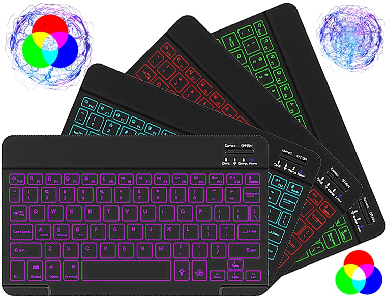 Portable Bluetooth Keyboard Compatible with iPad, Samsung & Fire Tablet ...