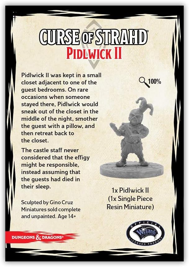 Gale Force Nine 71132 – D&D: Curse of Strahd: Pidlwick II (1 Figure ...