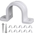 Soimuk 10 Set Pipe Clamps,Pvc Pipe Strap Clips,Two Hole Plastic Pipe ...