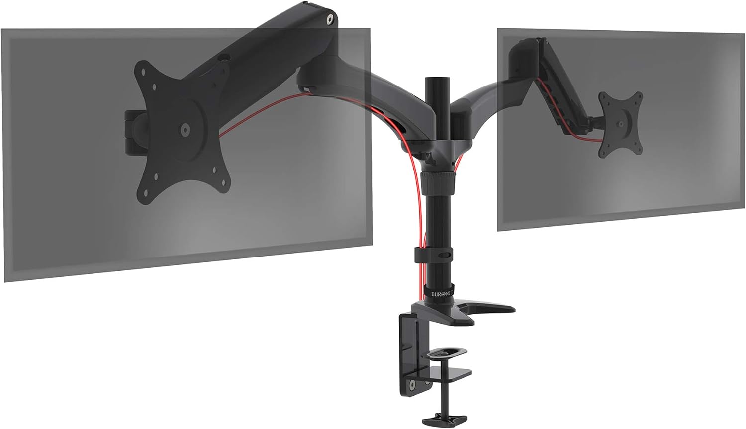 Duronic Monitor Arm Stand DM552 | Dual PC Desk Mount | BLACK | Twin ...