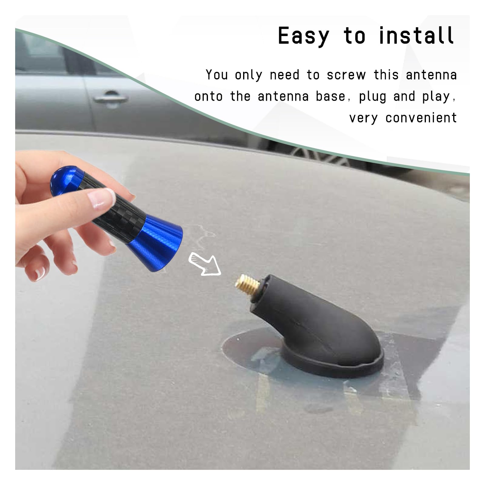 Mua Car Short Antenna, 1.37" Stubby Aluminum Radio Antenna Replacement ...