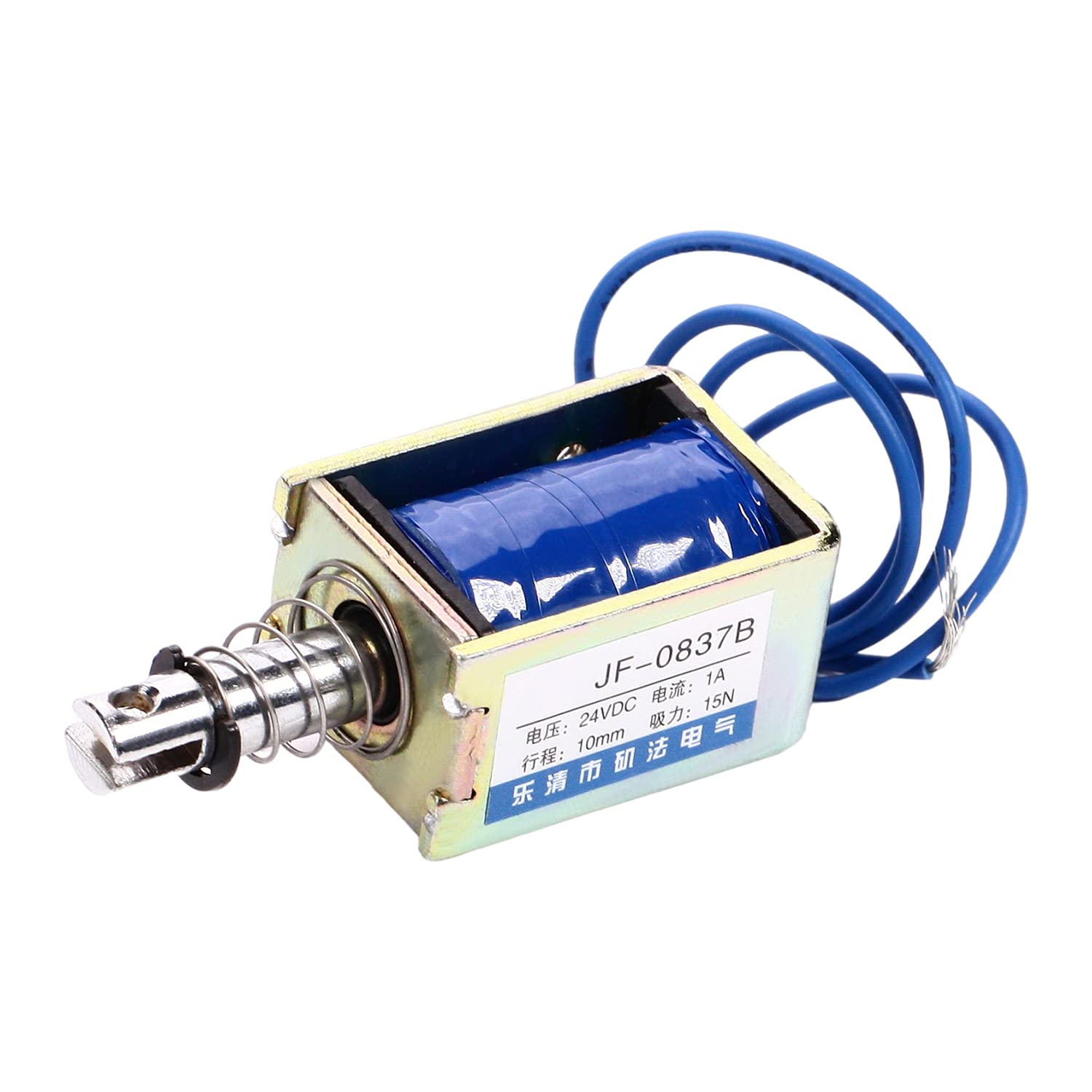 Fielect DC 24V 15N Push Pull Type Solenoid Electromagnet, 1A 10mm ...