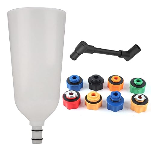 No Spill Coolant Funnel Kit -10-Piece Spill-Free Radiator Funnel Set ...