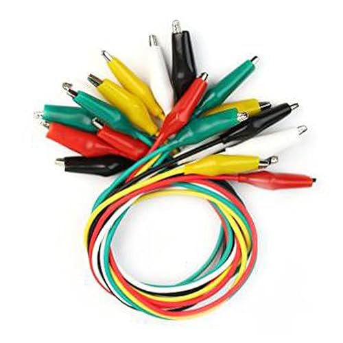 10Pcs Double end Test Lead Alligator Crocodile Clip Wire 45cm: Amazon ...
