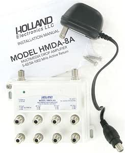 Amazon.com: Multimedia CATV 8 Way Drop Amplifier w/ Active Return ...