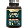 Amazon.com: Triple Strength Omega 3 Fish Oil 2400 mg Softgels, Nature's Fish Oil Supplements ...