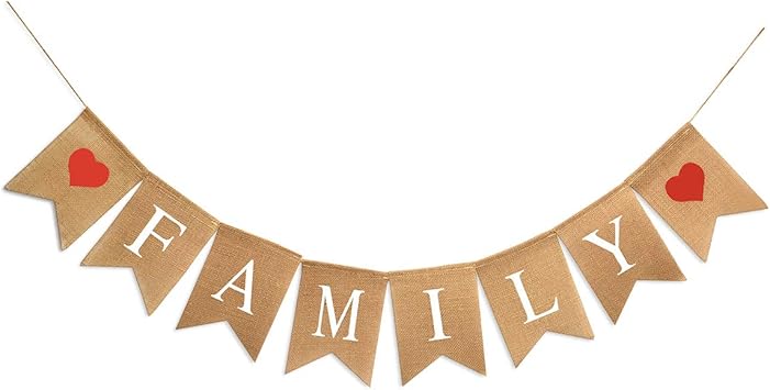Amazon.com: Family Bunting Banner Family Reunion Photo Prop Party ...