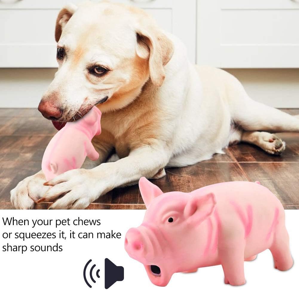 DOKA Dog Chew Latex Cute Pig Grunting Squeak Latex Pet Chew Toys for ...