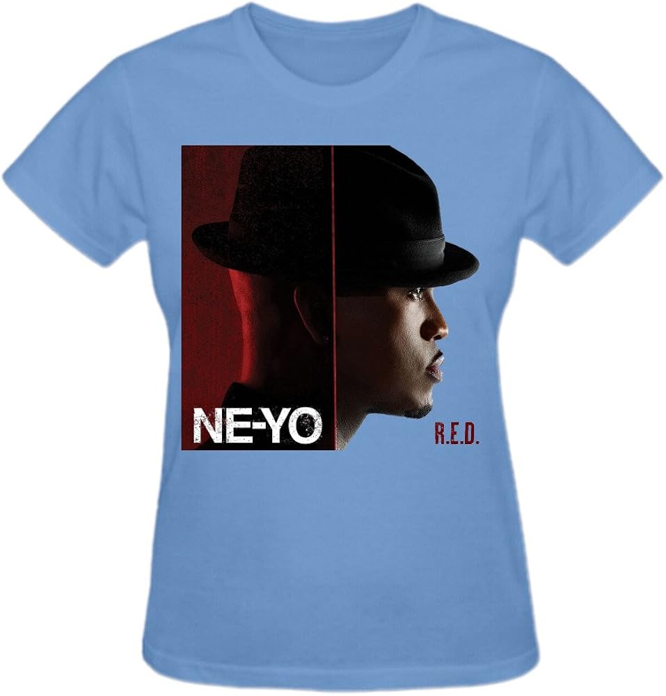 Amazon.com: ne yo red Design Your Own T Shirts Women O Neck Blue ...