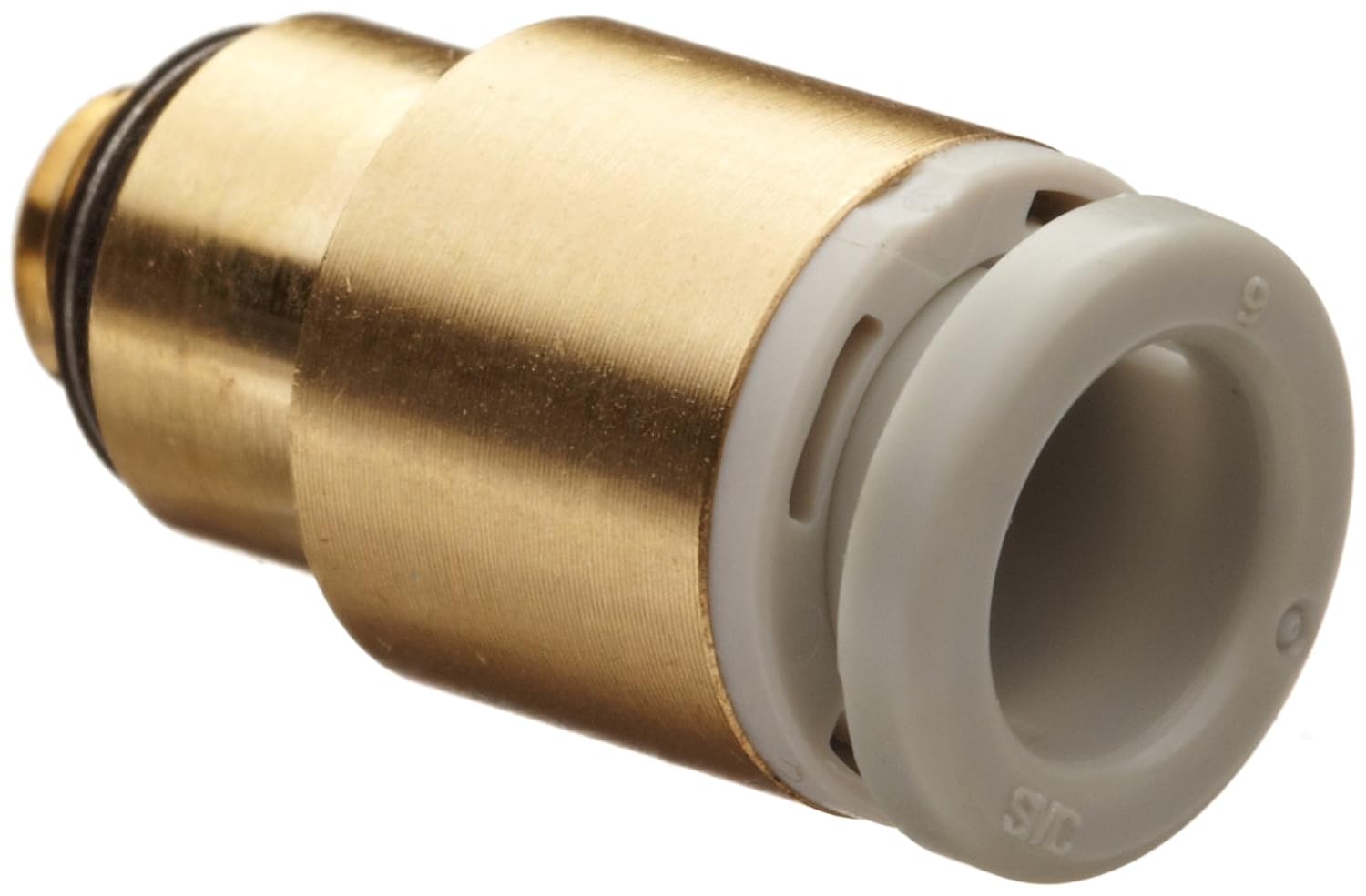 SMC KQ2S06-M5A-10 Brass Push-to-Connect Tube Fitting, Hex Socket Head Adapter, 6 mm Tube OD x ...